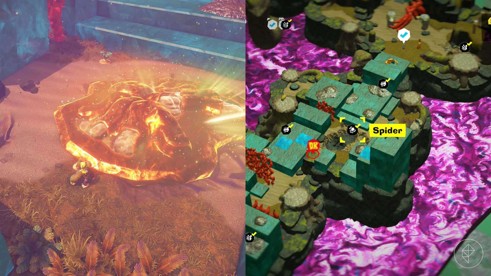 Forest Layer fossil locations in Donkey Kong Bananza