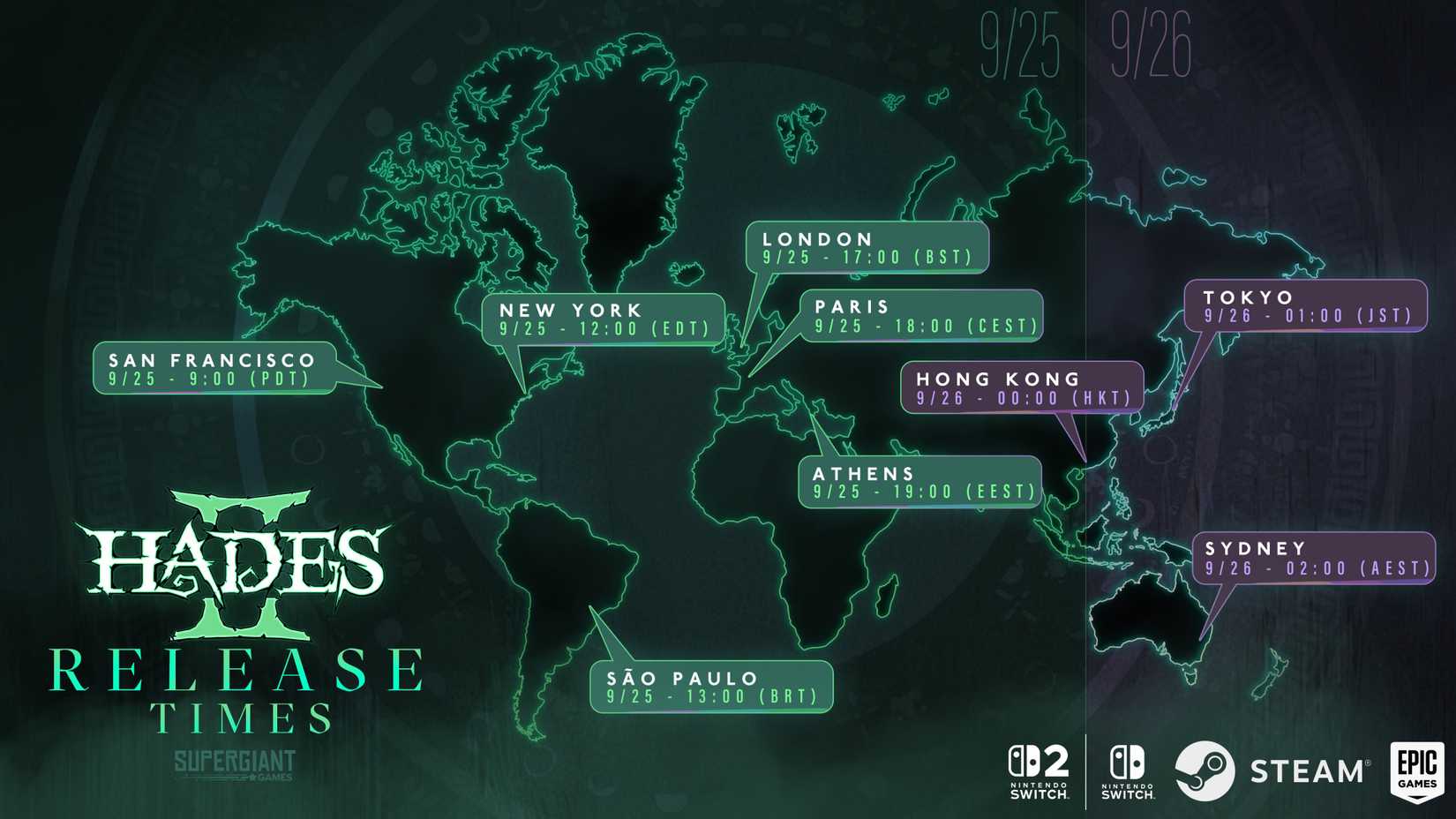 Hades 2 release time and date in your time zone
