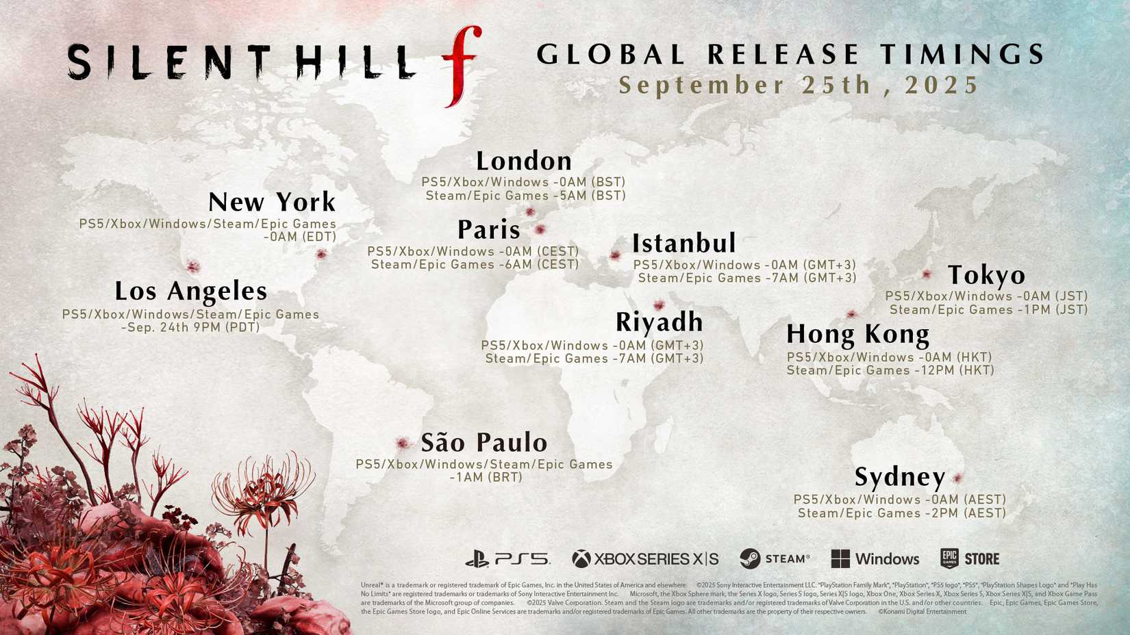 Silent Hill f release time and date in your time zone