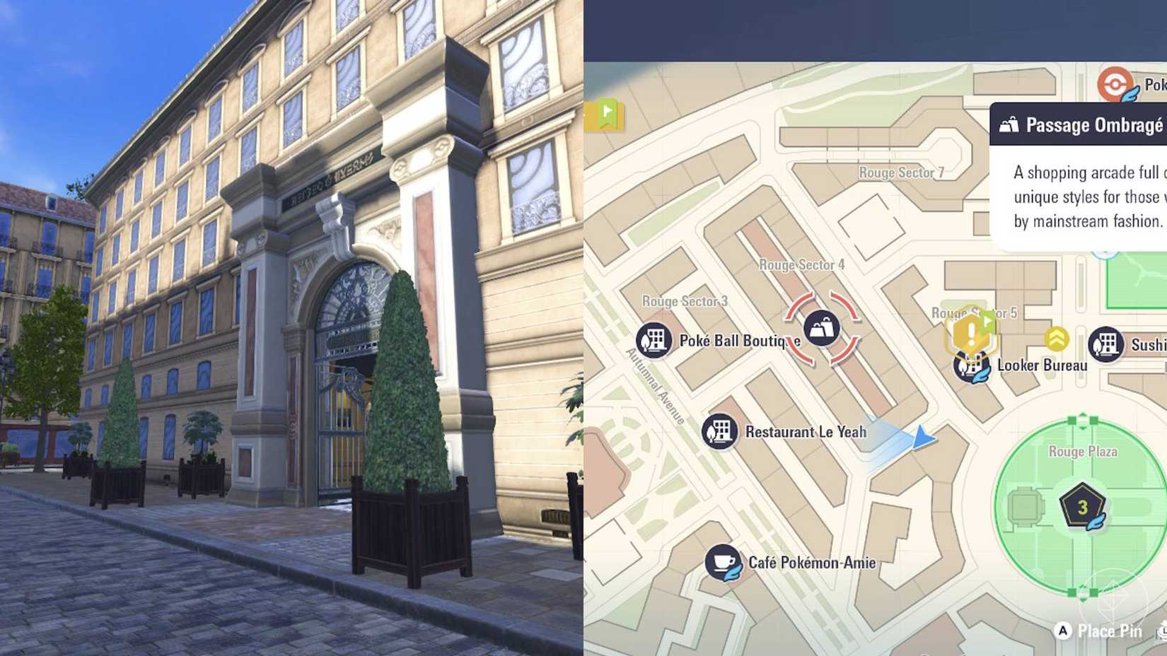 All clothing store locations in Pokémon Legends: Z-A
