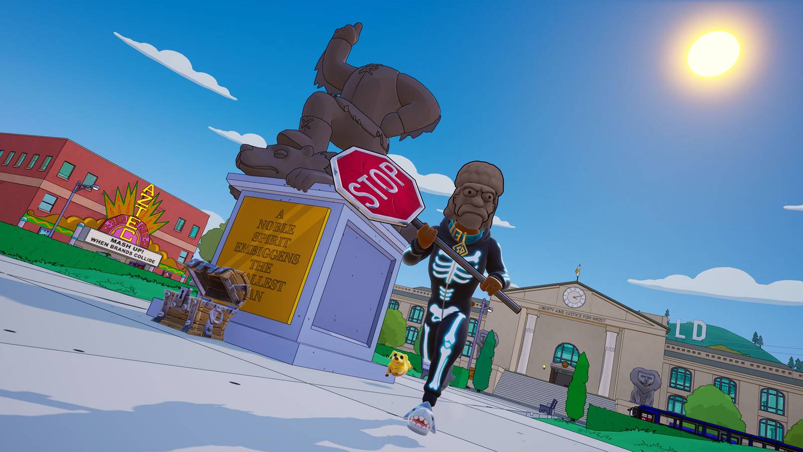 All hidden gag locations in Fortnite Simpsons mini season