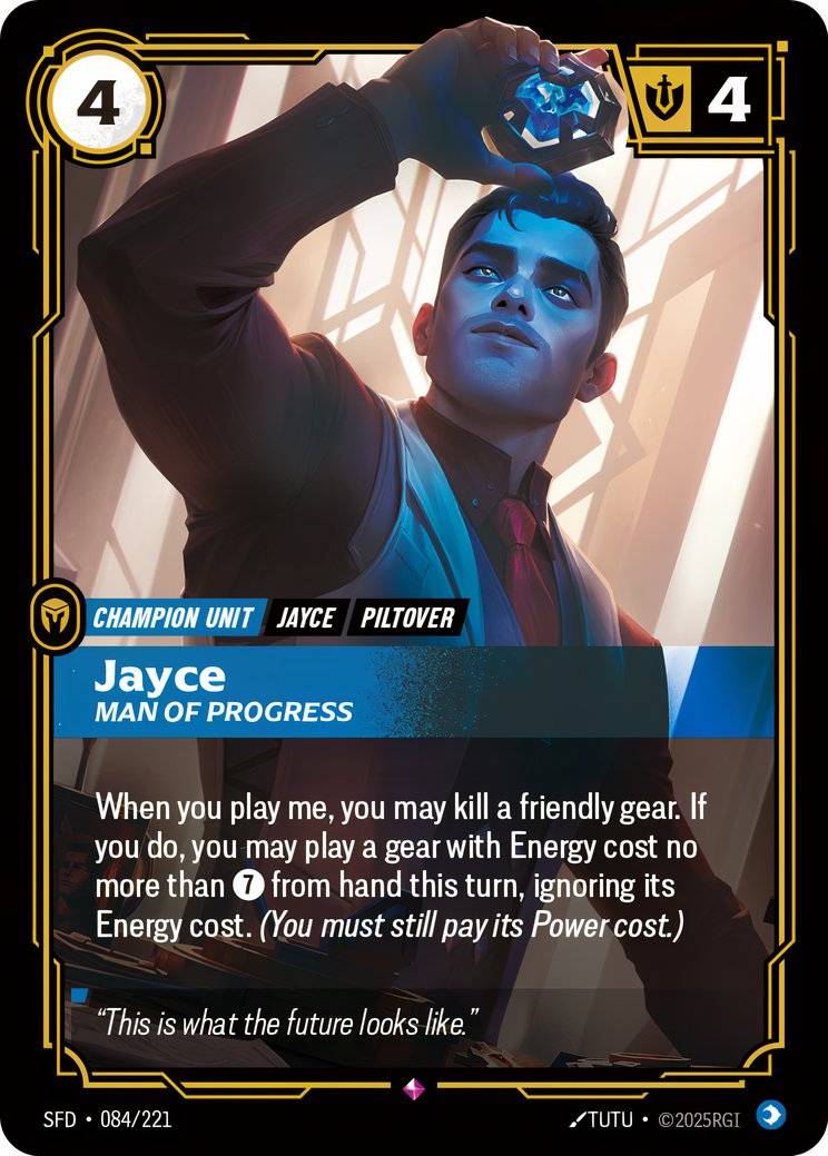Riftbound: Spiritforged Jayce Champion card exclusive reveal