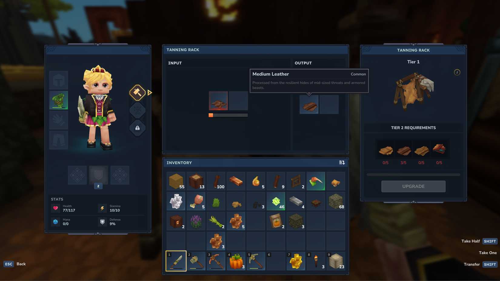 How to get light, medium, and heavy hide in Hytale