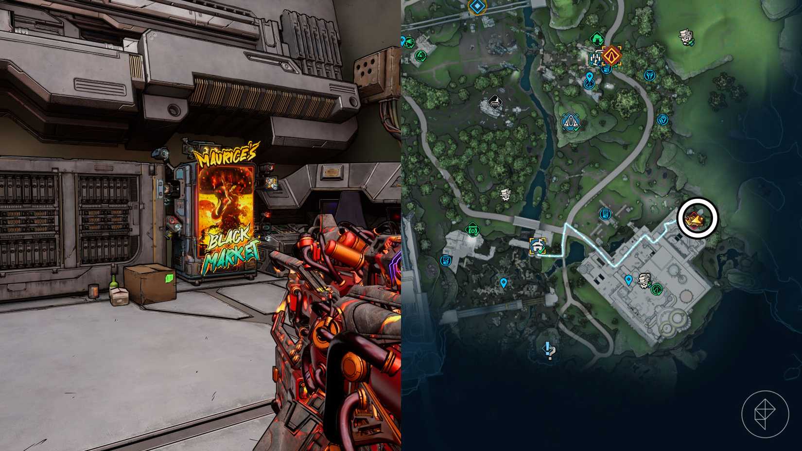 Where is Maurice's Black Market Vending Machine in Borderlands 4