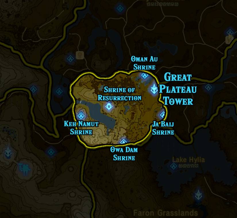 Zelda: Breath of the Wild shrine maps and locations