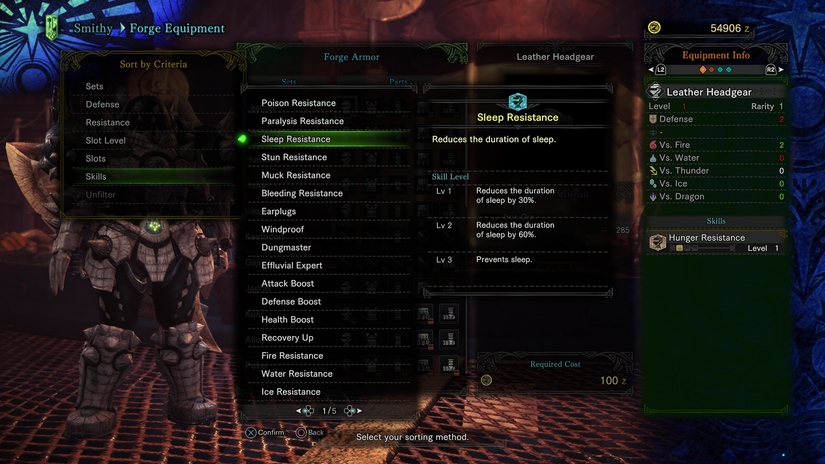 Monster Hunter: World armor skills guide