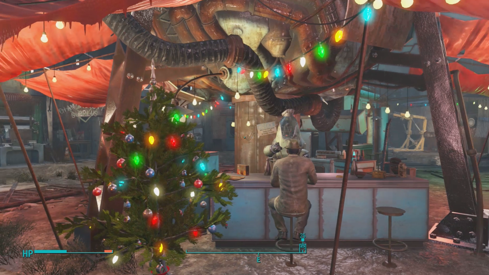 See how Fallout 4 redecorates for Christmas Day