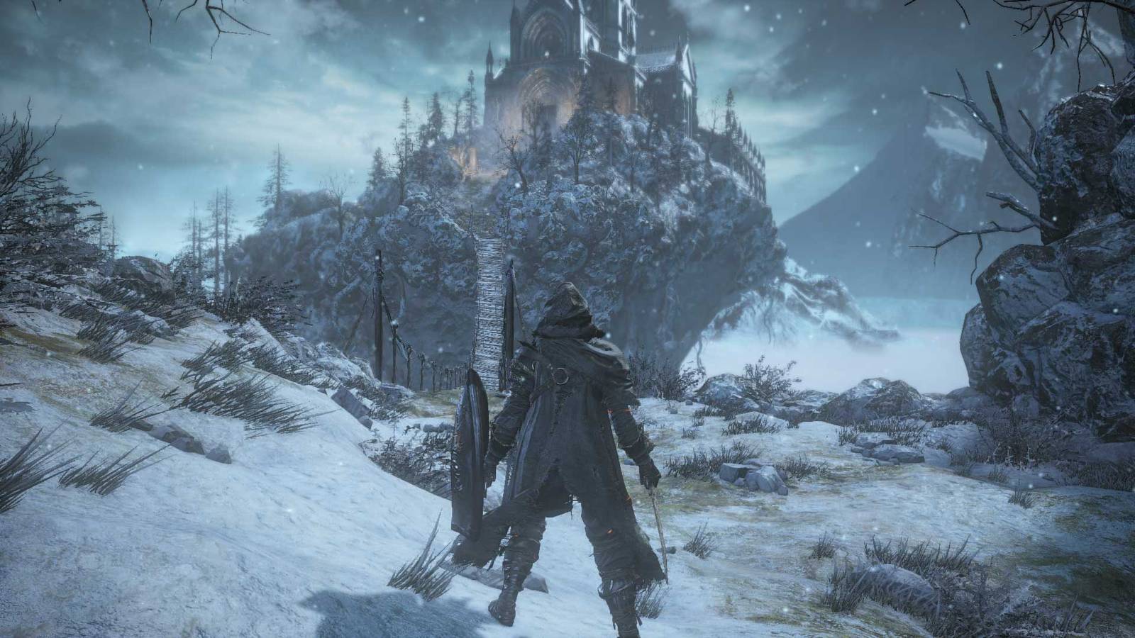 Dark Souls 3: Ashes of Ariandel walkthrough 2. Rope Bridge Cave bonfire