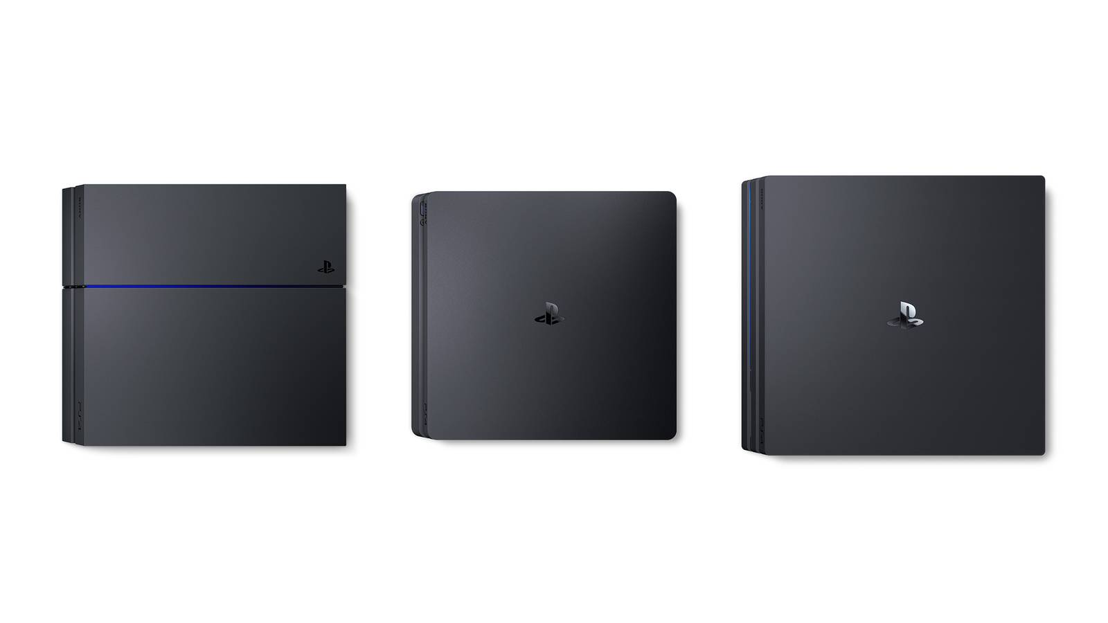 Here's PS4 Pro, PS4 slim and the OG PS4 side-by-side