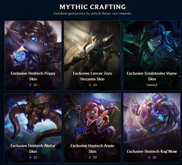 hextech skins release dates