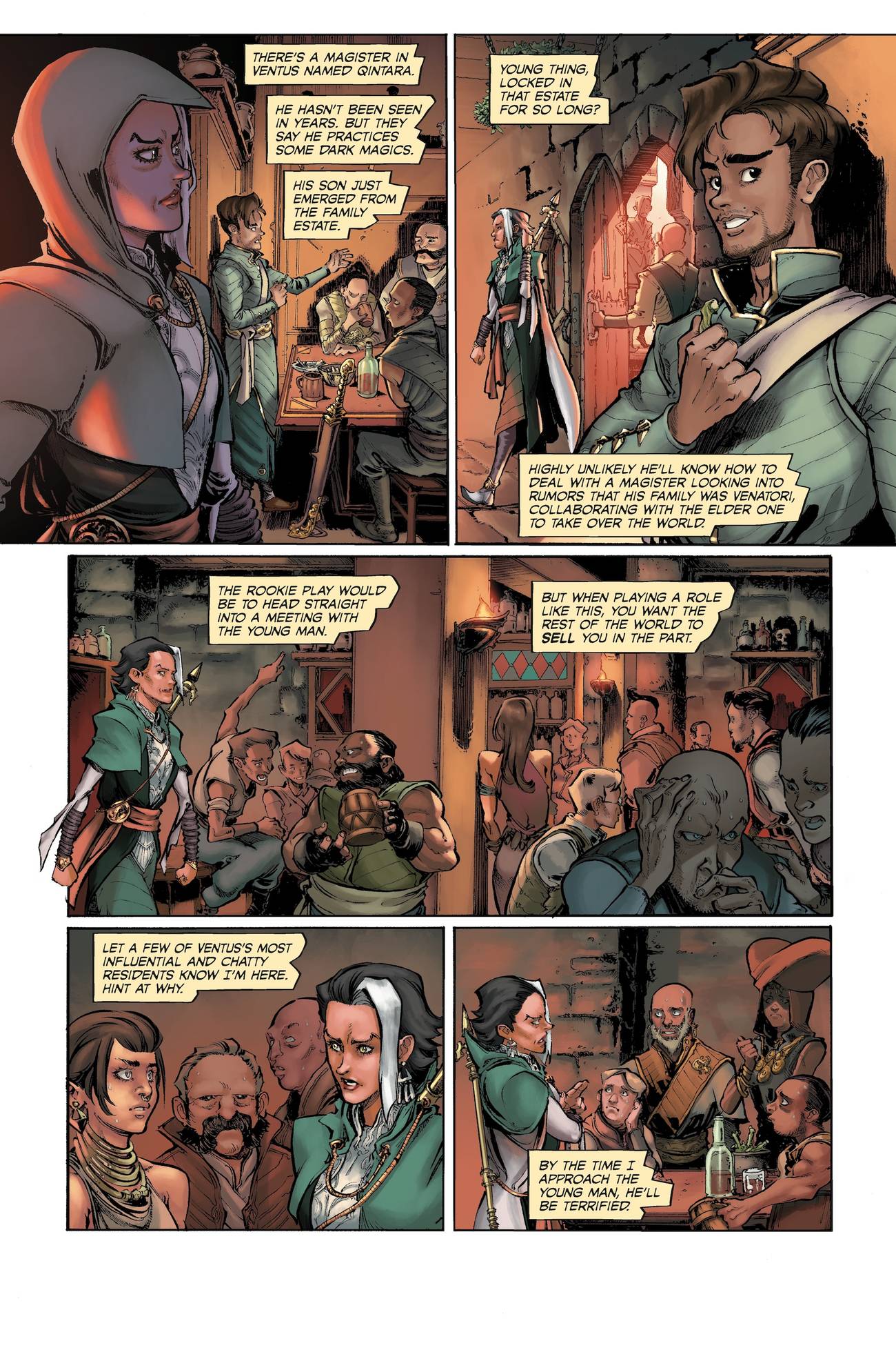 Check out the first six pages of Deception, the next Dragon Age tie-in ...