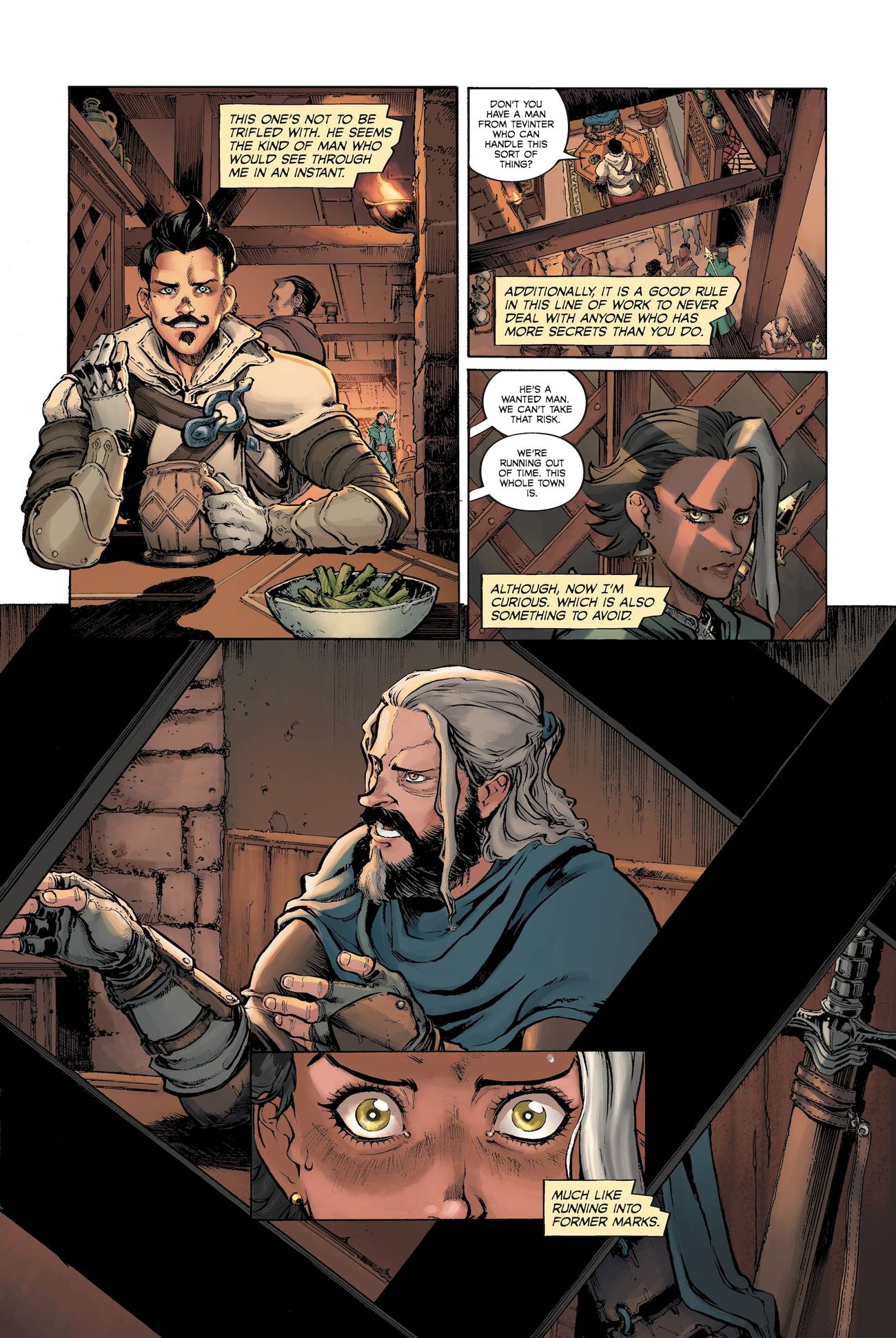 Check out the first six pages of Deception, the next Dragon Age tie-in ...