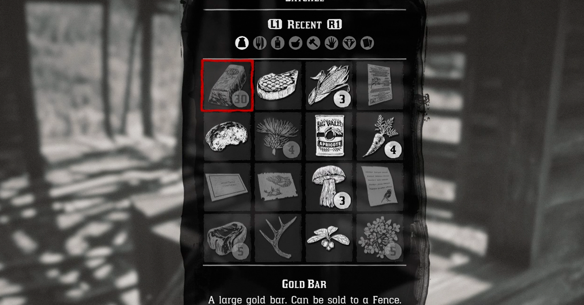 gold bars rdr2