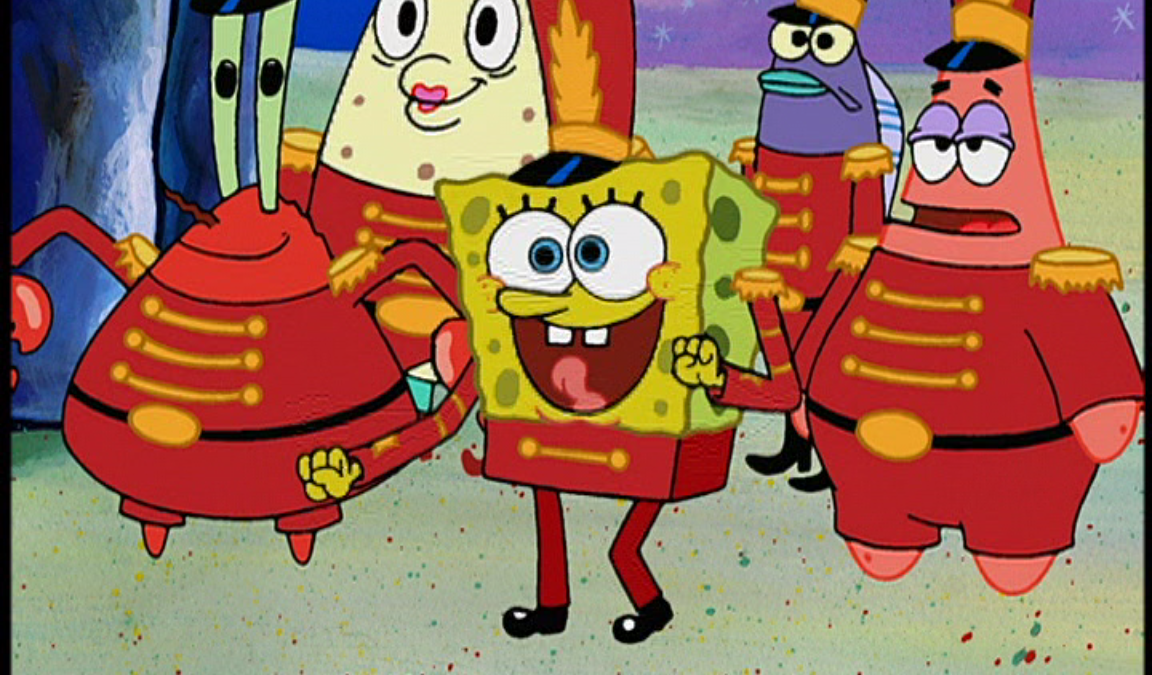 spongebob stop laughing gif