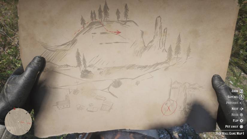 RDR2 Jack Hall Gang Treasure Mission maps, locations and treasure guide