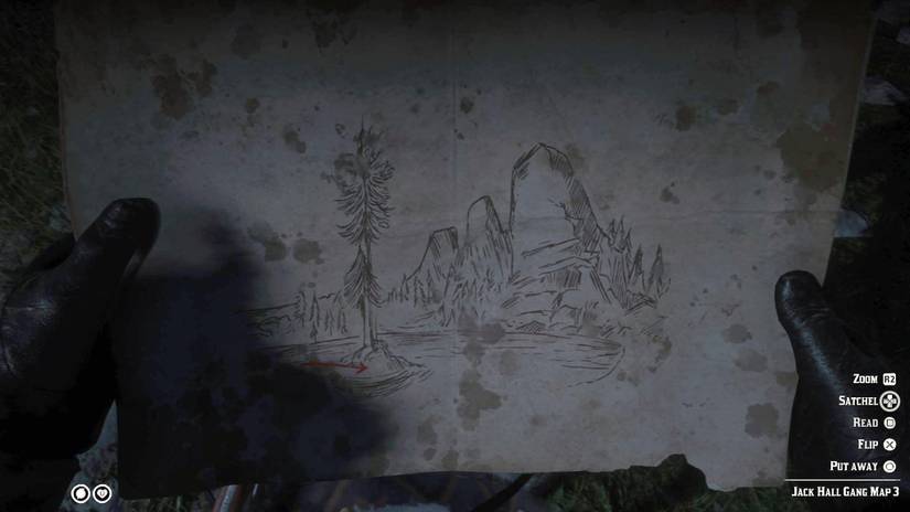RDR2 Jack Hall Gang Treasure Mission maps, locations and treasure guide