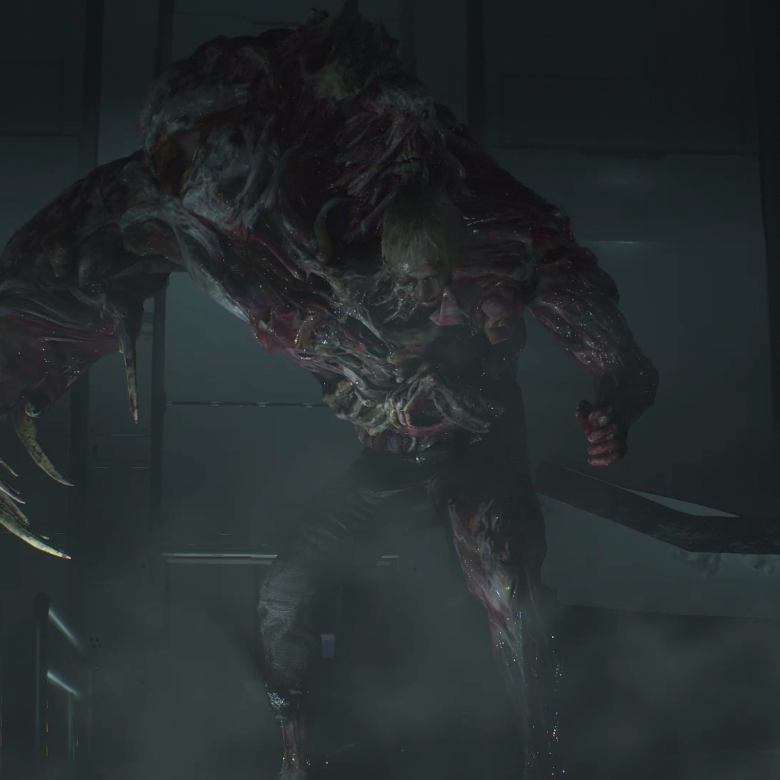 resident evil 2 tyrant elevator