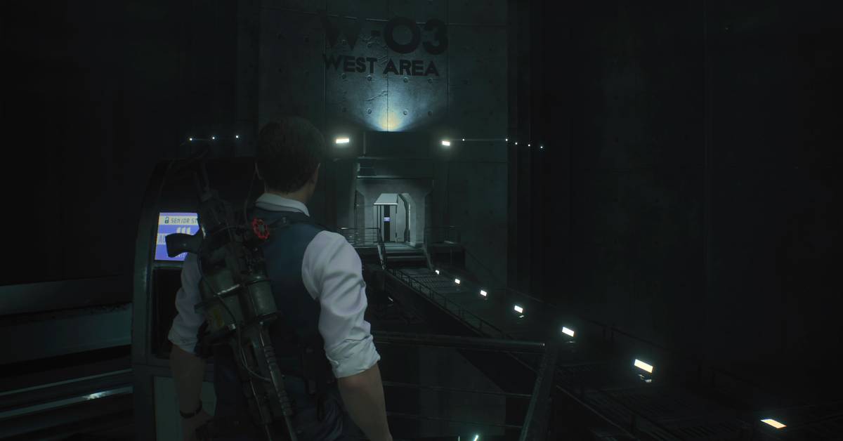resident evil 2 tyrant elevator