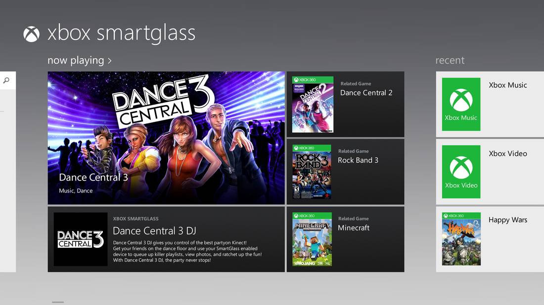 SmartGlass Android app updated for 7-inch and larger tablets