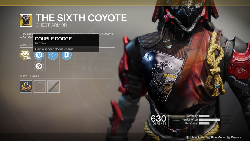 destiny hunter exotics