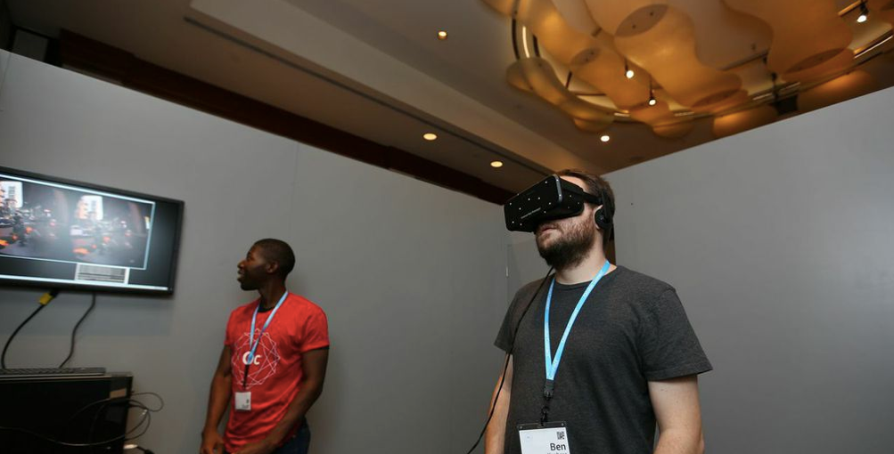 This is the final prototype of the retail Oculus Rift, and we've played it