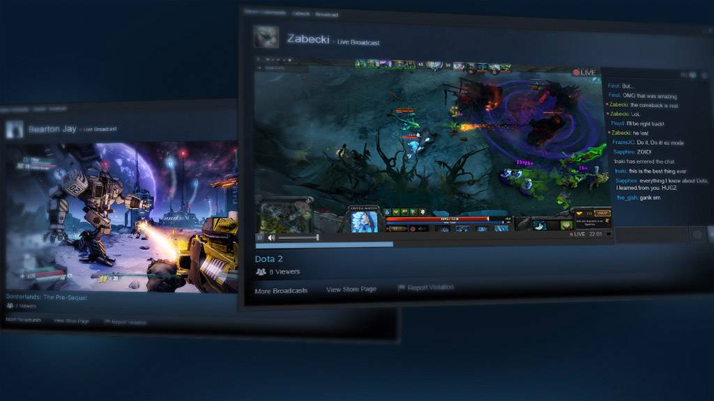 Valve brings livestreaming to Steam with Steam Broadcasting