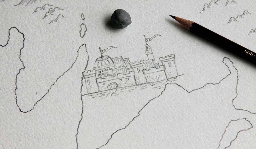 fantasy world simple drawing