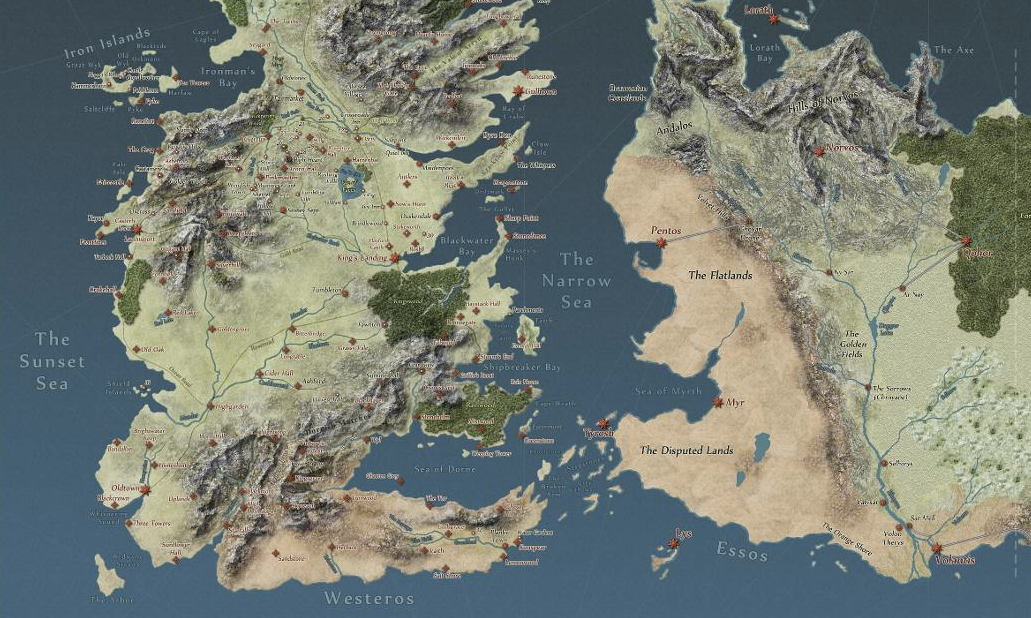 Interactive Game of Thrones map will make you an expert on Westeros