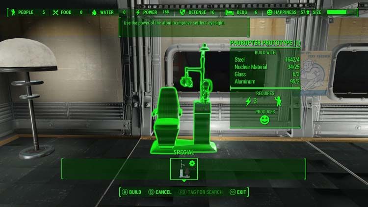 phoropter prototype parameters