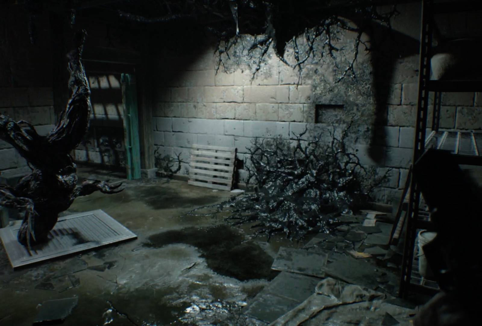 resident evil 7 wall