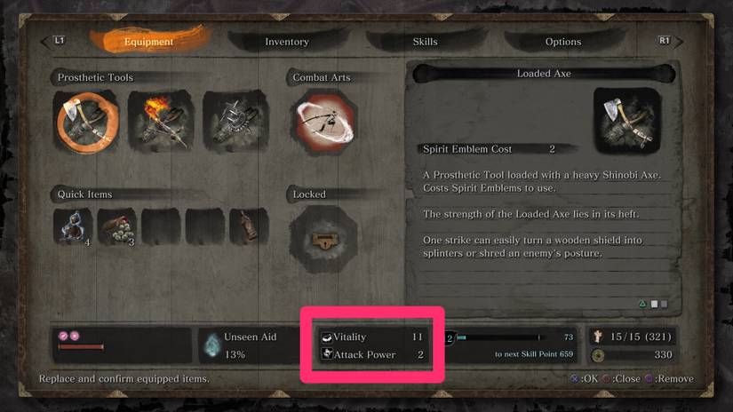Sekiro Memory and leveling up Attack Power guide