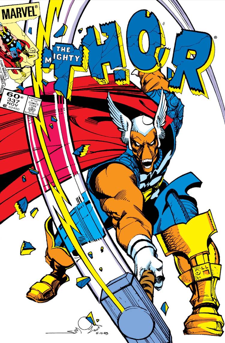 thor throwing hammer comic