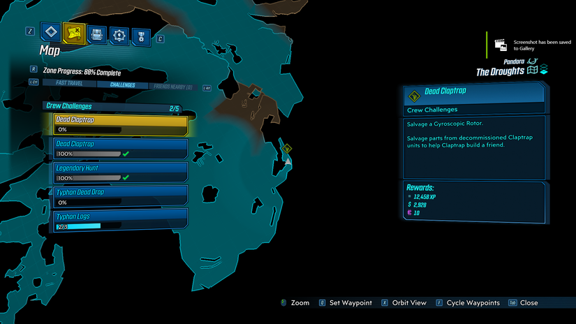 Borderlands 3 The Droughts challenges map guide