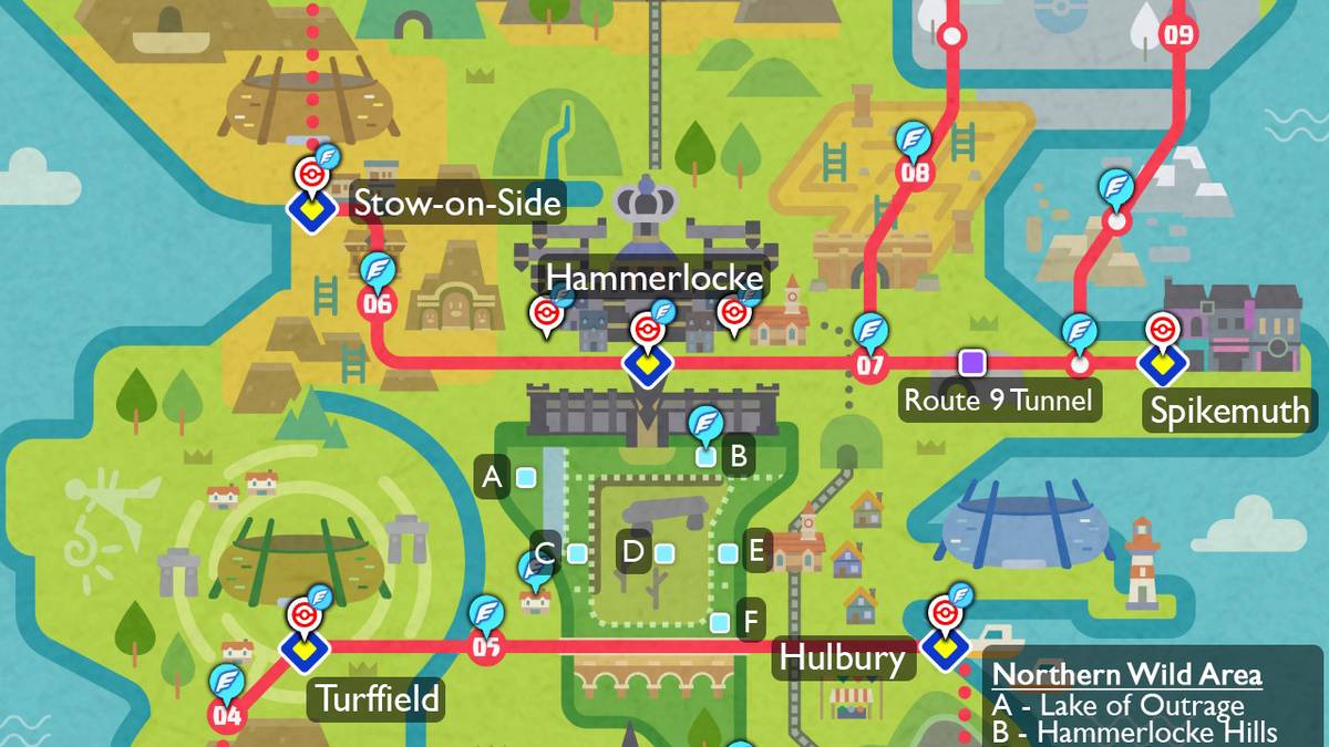 Pokémon Sword and Shield complete map and locations
