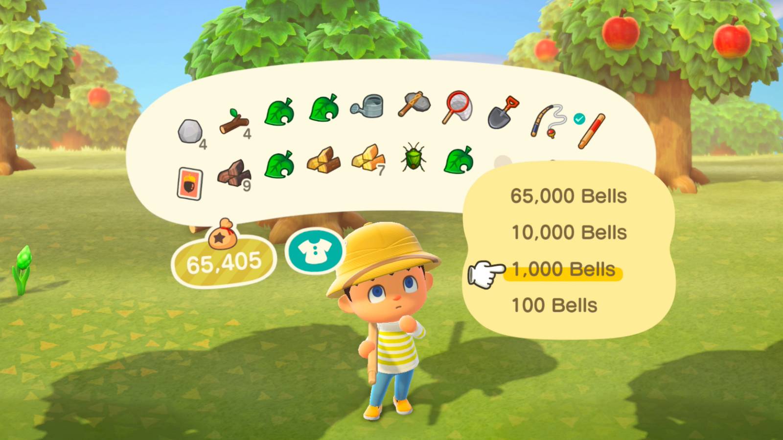 How to plant Bells in Animal Crossing: New Horizons (Switch)