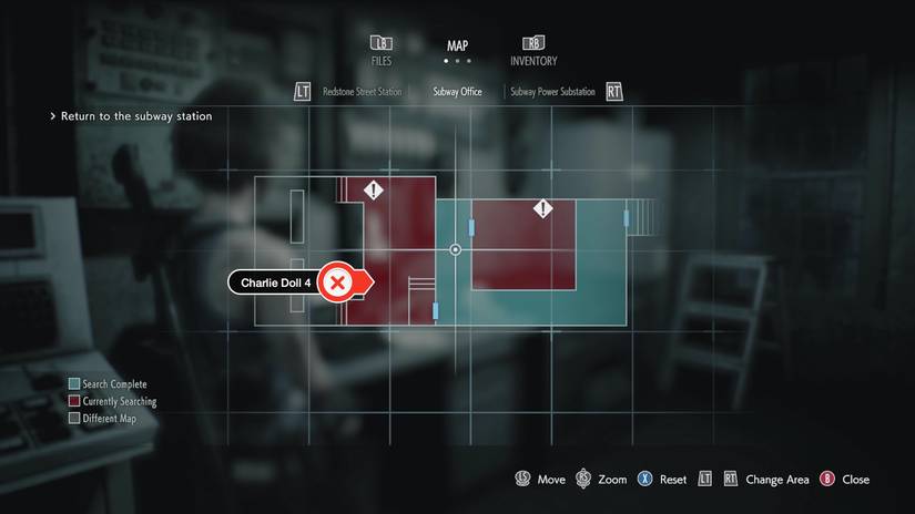 Resident Evil 3 Charlie Doll locations and maps