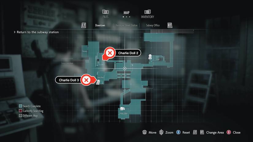 Resident Evil 3 Charlie Doll locations and maps
