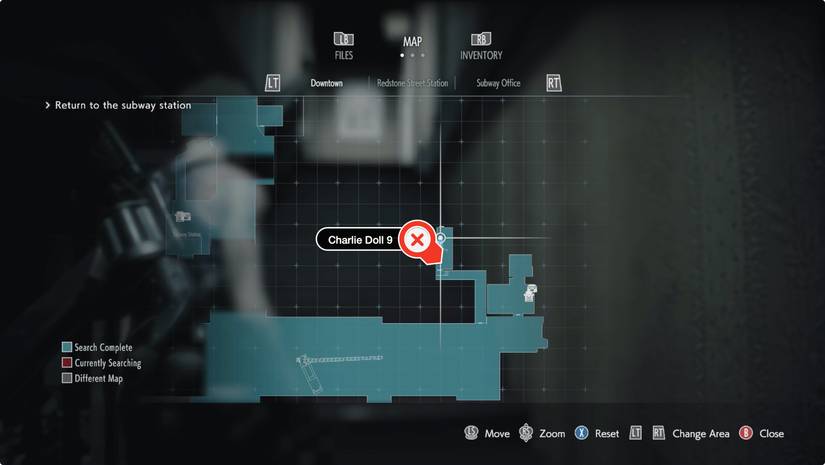Resident Evil 3 Charlie Doll locations and maps