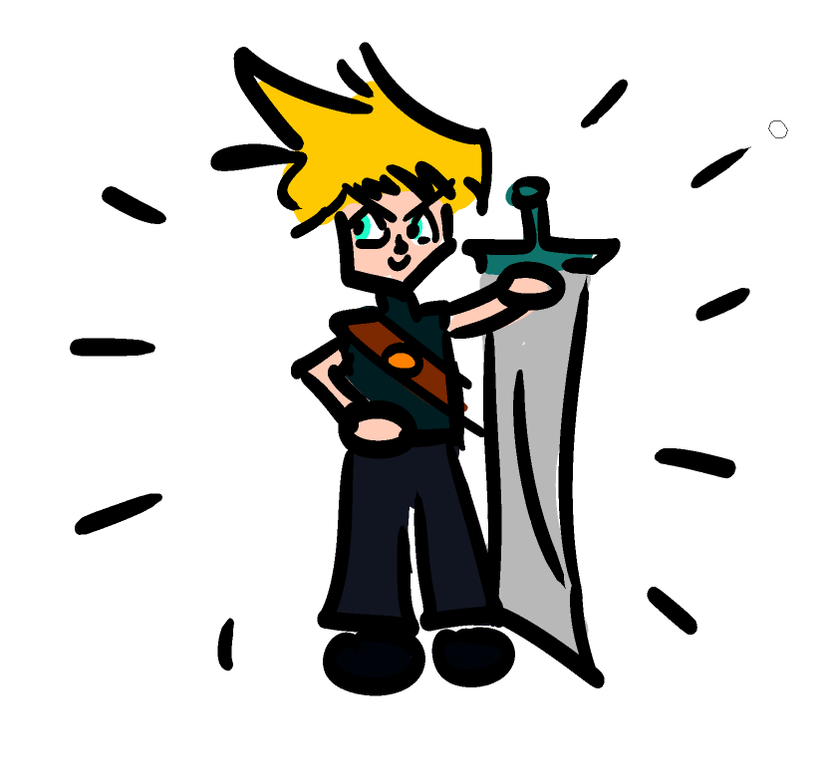 cloud strife drawing tutorial