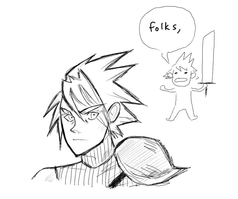 cloud strife drawing tutorial