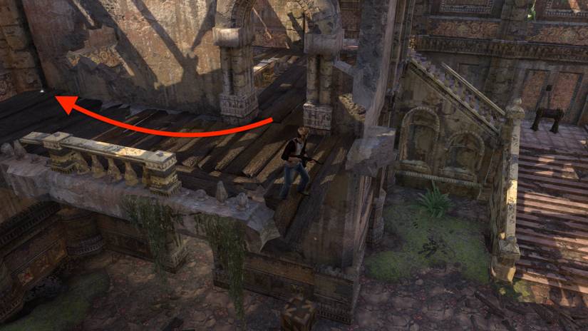 uncharted statues library