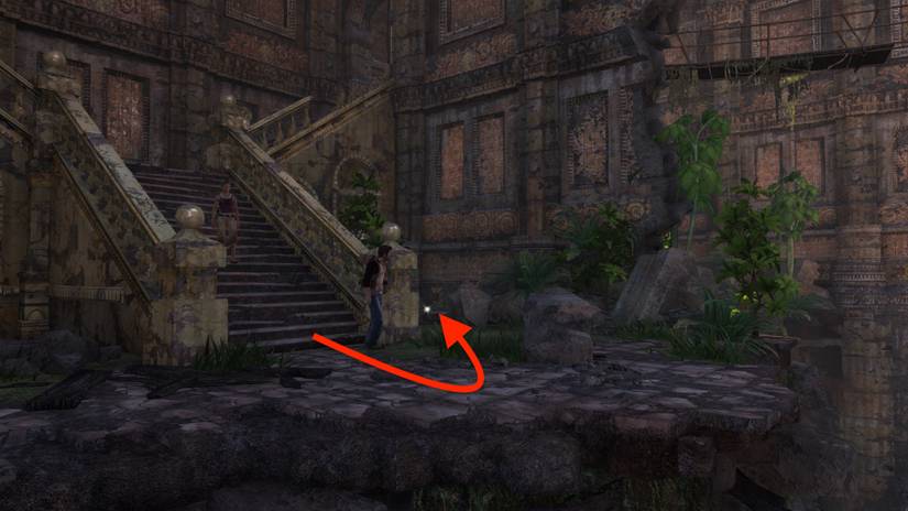 uncharted statues library