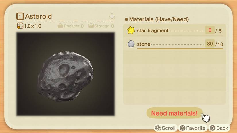 Animal Crossing: New Horizons Celeste Star Fragment DIY recipe list