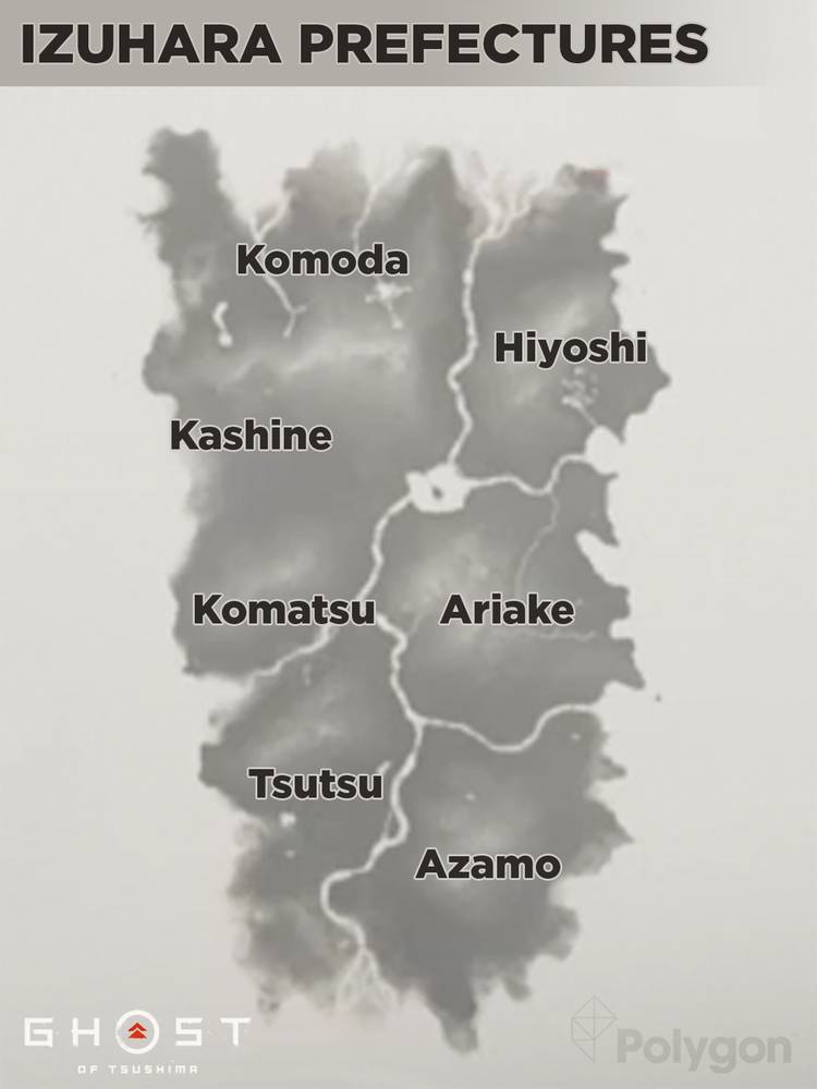 Izuhara prefectures maps and collectible locations — Ghost of Tsushima ...