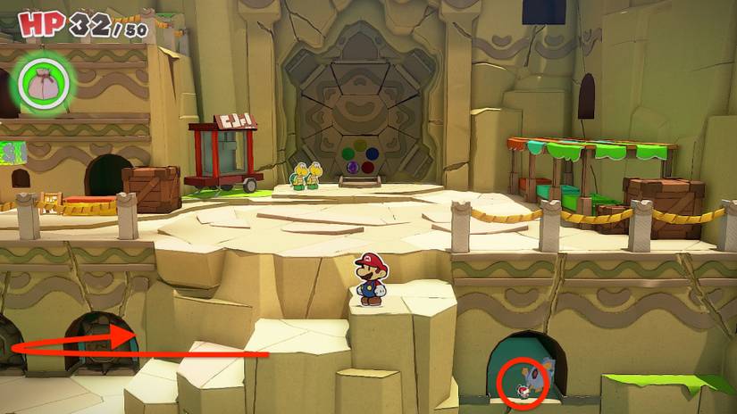 paper mario toads blocking path