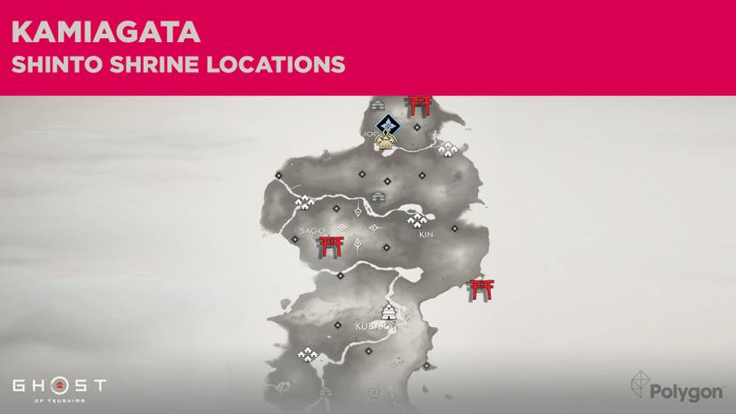 Ghost of Tsushima: Shinto Shrine locations and maps