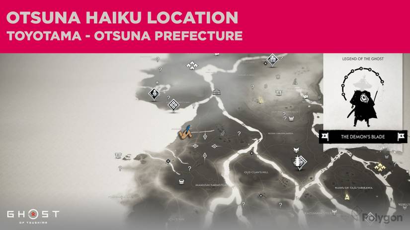 Ghost of Tsushima haiku map locations guide