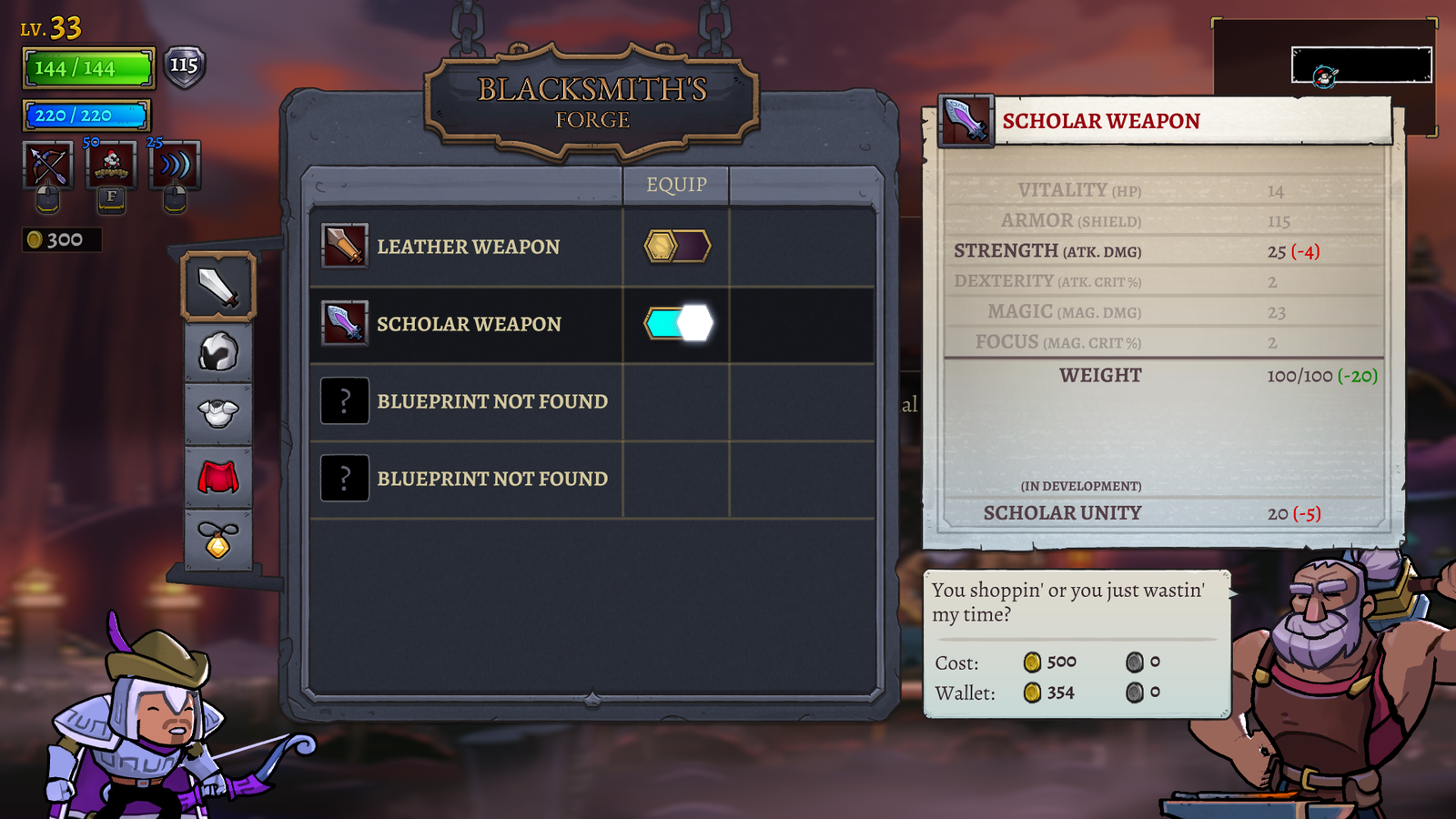 Rogue Legacy 2: All armor and runes guides