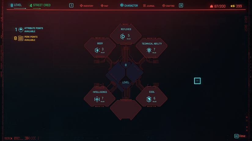 Cyberpunk 2077 Attributes and Attribute Points guide