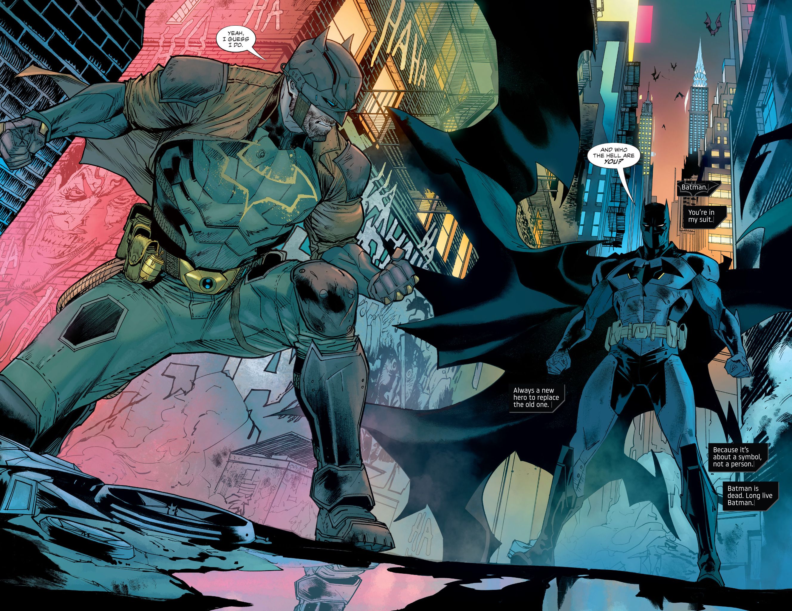 Future Batman met Bruce Wayne’s Batman in DC comics and it went poorly